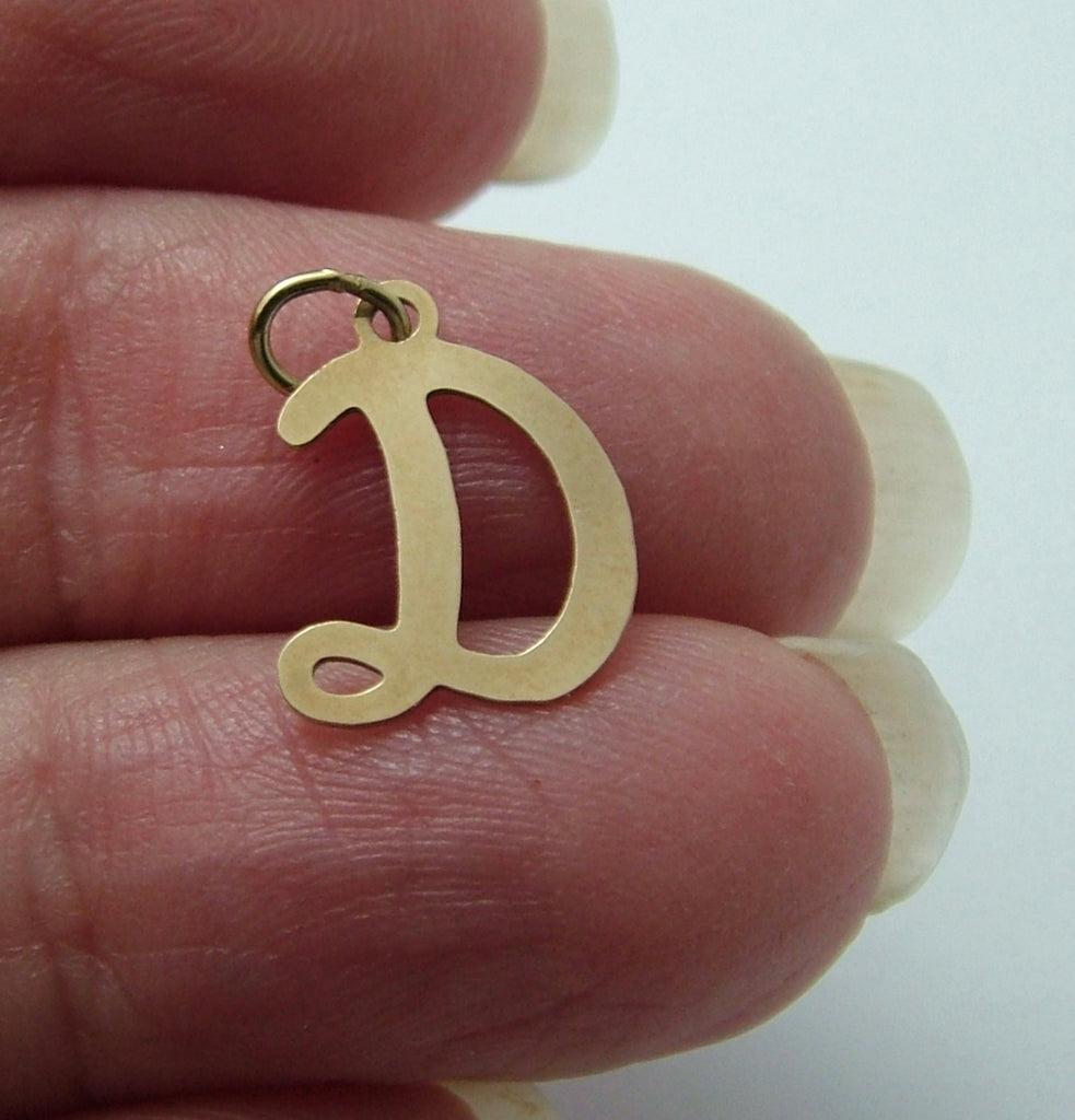 Small Vintage 1980’s 9ct Gold Initial Letter "D" Charm – Sandy's ...