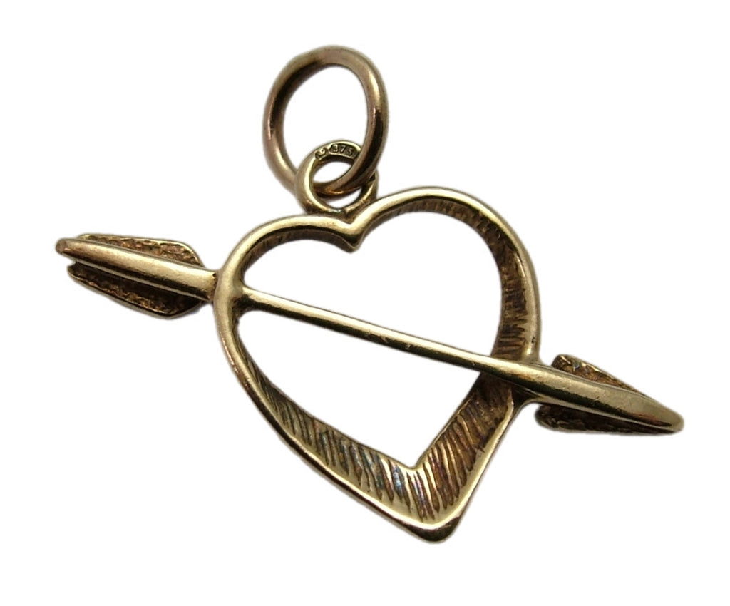 Vintage 1980's 9ct Gold Heart with Arrow Charm HM 1986 – Sandy's ...