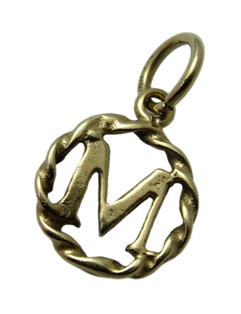 Small Vintage 1970’s Solid 9ct Gold Initial Letter "M" Charm – Sandy's ...